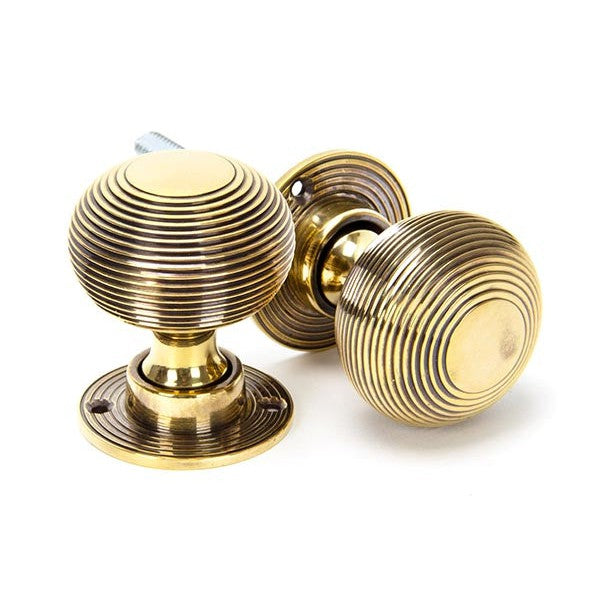 Aged Brass Beehive Mortice/Rim Knob Set – Handles & Knobs Direct