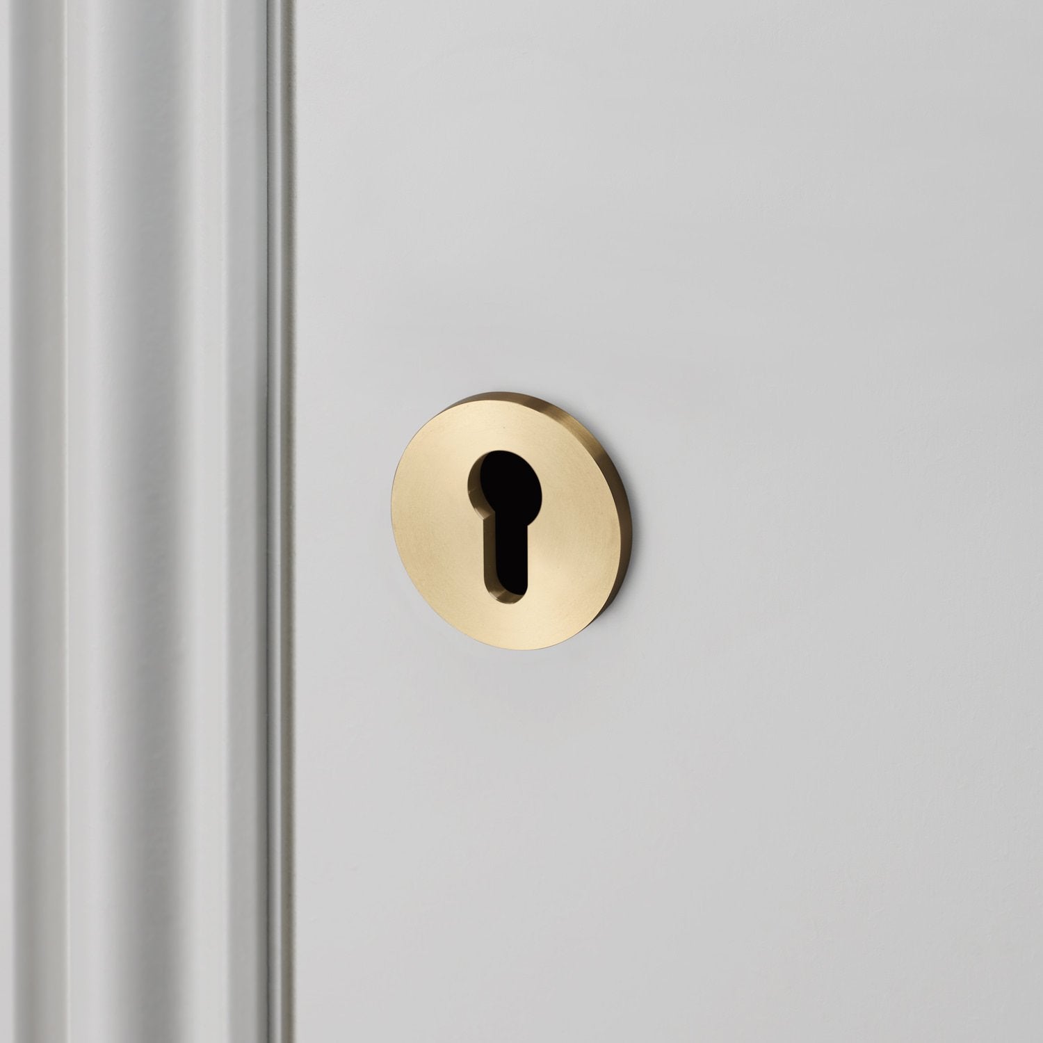 EURO CYLINDER KEY ESCUTCHEON / BRASS – Handles & Knobs Direct