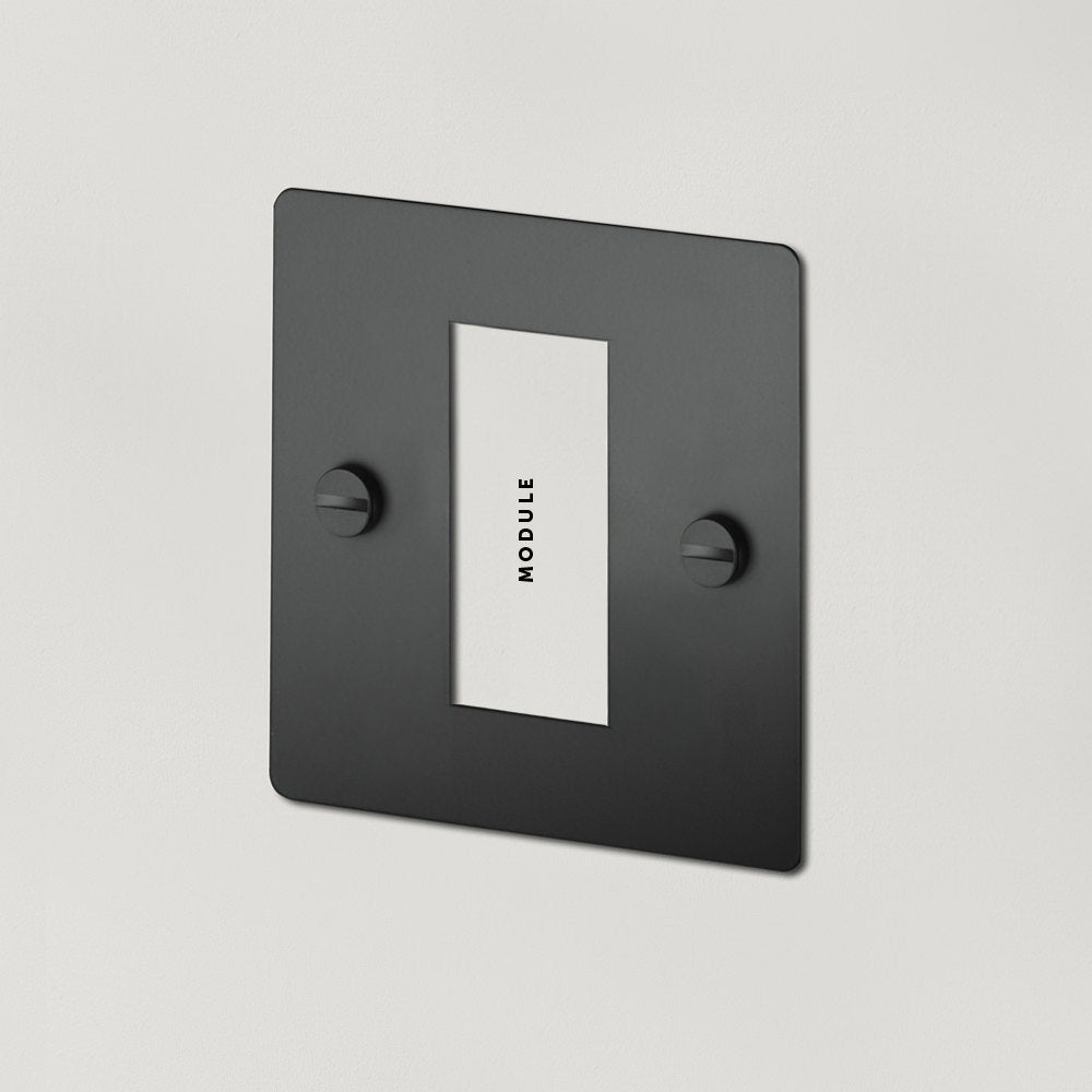 1G EURO PLATE - 1 MOD / BLACK – Handles & Knobs Direct