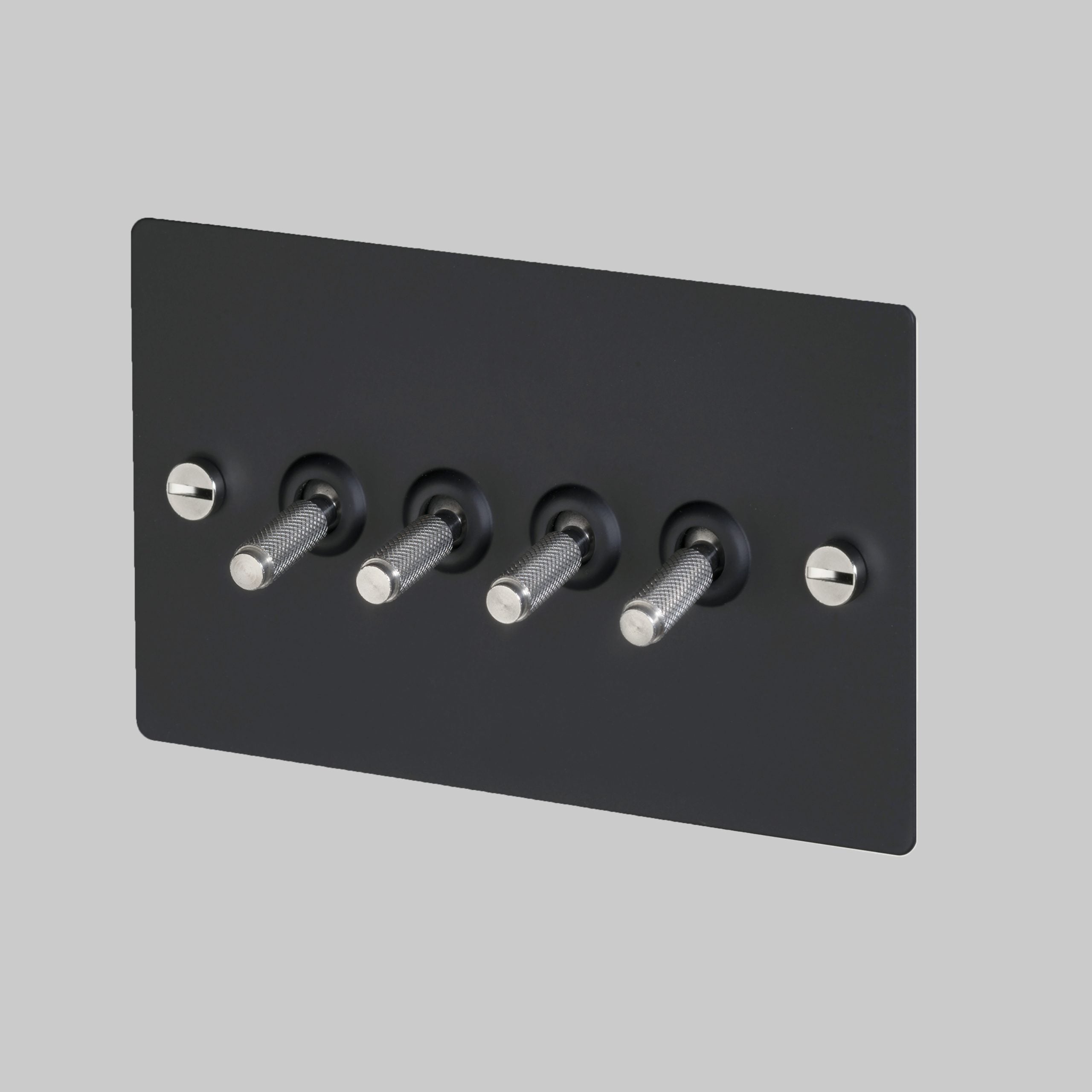 4G TOGGLE SWITCH / BLACK / STEEL – Handles & Knobs Direct